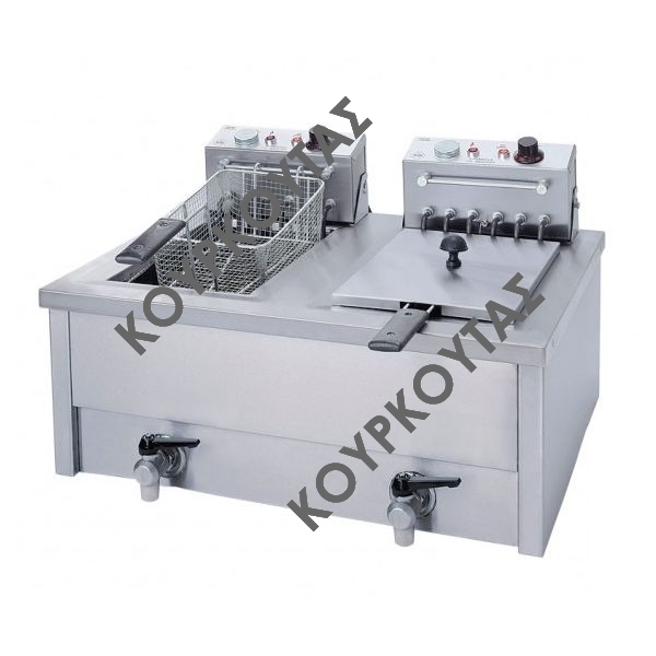 ΦΡΙΤΕΖΑ ΔΙΠΛΗ ΗΛΕΚΤΡΙΚΗ F100 10Lt +10Lt Μ&Μ | Εξοπλισμός Καταστημάτων ...